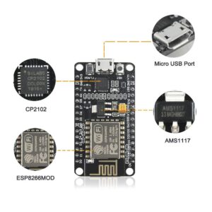 JacobsParts NodeMCU Lua ESP8266 ESP-12F CP2102 WiFi Development Board