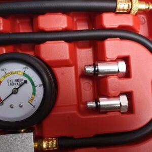 Cylinder Leak Down Tester,Compression Test kit - Engine Cylinder Dual Gauge Leakdown Tester kit Diagnostics Tool.