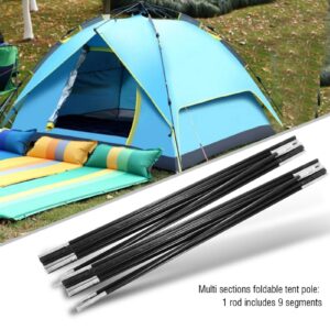 Tent Poles Replacement, Tent Accessories, Camping Tent Pole, Tent Support Rod Kit 2 Poles 4.9M Fiberglass Adjustable Tent Tarp Poles Replacement Tent Pole Kit for Awning Poles Camping Hiking