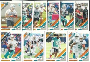 2019 panini donruss football miami dolphins team set 10 cards w/drafted rookies