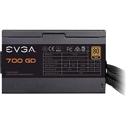 EVGA 700 GD, 80+ GOLD 700W, 5 Year Warranty, Power Supply 100-GD-0700-V1