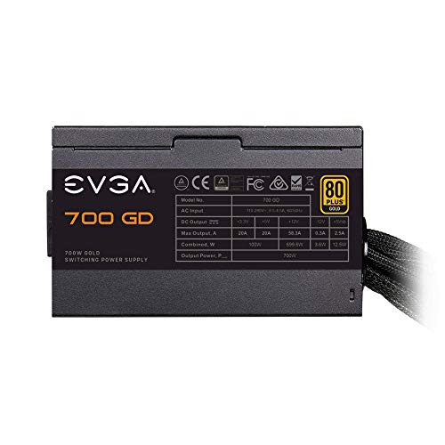 EVGA 700 GD, 80+ GOLD 700W, 5 Year Warranty, Power Supply 100-GD-0700-V1