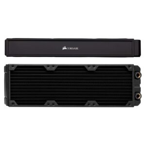 corsair hydro x series xr7 360mm water cooling radiator - triple 120mm fan mounts - premium copper construction - easy installation - black