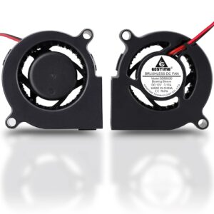 gdstime 50mm turbo cooling fan, 12v blower fan, 50mm x 20mm dc brushless blower fan diagonal hole distance 57mm