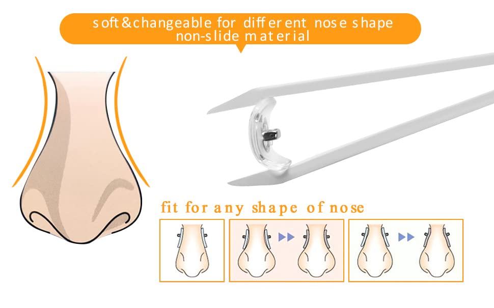 HiCycle2 Replacement Push-in Nose Pads for RayBan RB6335 RB3549 RB4071 RB6336 RB7140 RB8415 Sunglasses Eyglasses Repair-Kits (Silver)