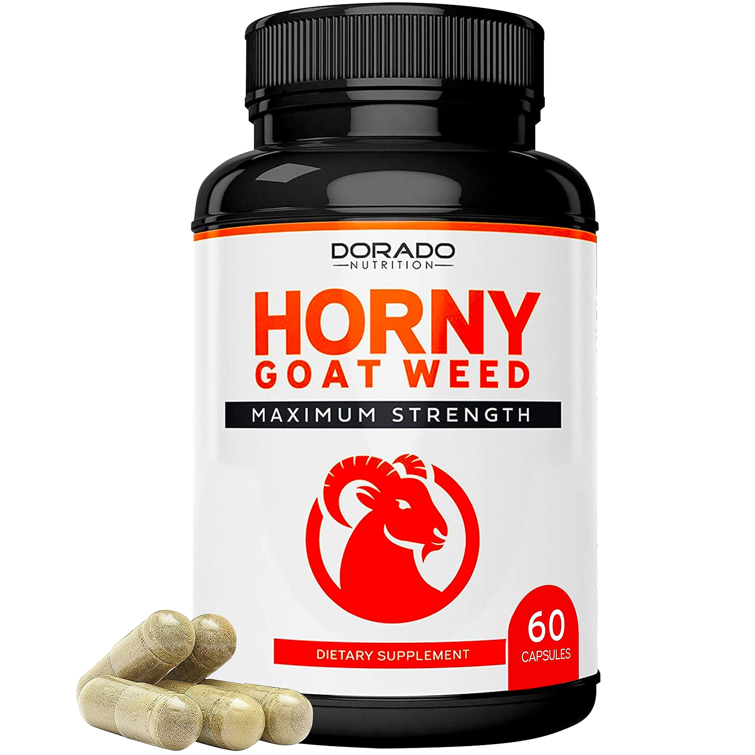 Horny Goat Weed For Men and Women - [Maximum Strength 1590mg] - Maca, Ginseng, L-Arginine, Tribulus - Premium Hornygoatweed For Men - Icariin Epimedium For Men - 3rd Party Tested - USA Made - 60 Count