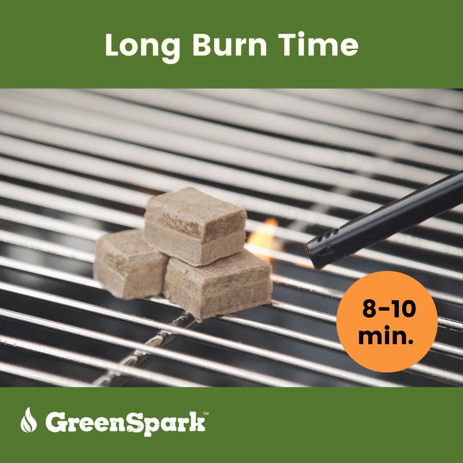 GreenSpark Firestarters Square 160 Pcs Natural Fire Starters for Grill, Smoker, Pizza Oven, BBQ, Wooden & Pellet Stove, Fire Pit, Long Burn, Waterproof,All Weather, Safe for Indoor/Outdoor Use