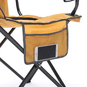 ARROWHEAD OUTDOOR Portable Folding Camping Quad Chair w/ 4-Can Cooler, Cup-Holder, Heavy-Duty Carrying Bag, Padded Armrests, Supports up to 330lbs