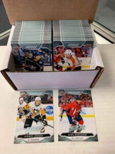 2019-20 upper deck mvp complete base set of 200 hockey cards - in raw (nm or better) condition includes star players like nathan mackinnon, mikko rantanen, vasilevskiy, eichel, tkachuk, bergeron, seguin, panarin, tarasenko, rask, aho, forsberg, murray, ke