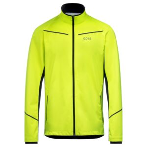 gore wear men's r3 gore-tex infinium partial jacket, neon yellow/black, s