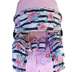 Rosy Kids Infant Carseat Cover Canopy 3pc Whole Caboodle Baby Car Seat Liner Kit 02AT01