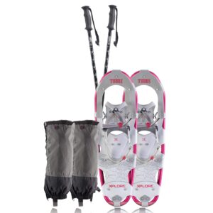 tubbs xplore 25 womens snowshoes kit grey/pink