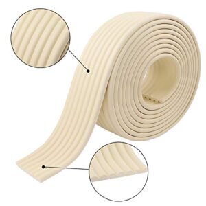 KOOLDOO Baby Proofing Edge Guards Padding, 12.5ft Extra Wide Edge Protectors with Adhesive 3M Tapes for Table, Desk(Beige)