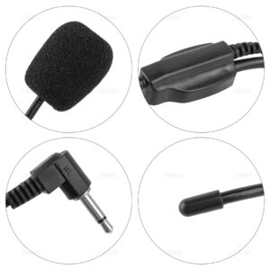 AUEAR 2 Pack Headset Microphone Flexible Wired Boom Standard 3.5mm Connector Jack Black for Voice Amplifier Teachers Speakers Belt Pack Mic Systems Computer