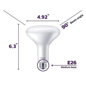 Philips LED Dimmable BR40 Light Bulb, 800 Lumen, Daylight (5000K), 8.8W=65W, E26 Base, Title 20 Certified, 6-Pack