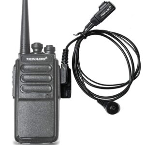 TIDRADIO Walkie Talkie Earpiece with Mic (Includes Earmolds and Ear Buds) 2 Pin Acoustic Tube Headset TD-M8 TD-V2 Retevis H-777 RT21 RT22 Baofeng UV-5R BF-888S 2 Way Radio (10 Pack)