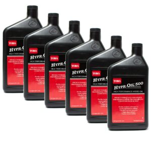 6pk toro hypr-oil 500 114-4713 hydro oil 1 quart zero turn lawn mowers