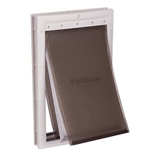 petsafe extreme weather energy efficient pet door for cats and dogs - insulated flap system - large - plastic frame,white