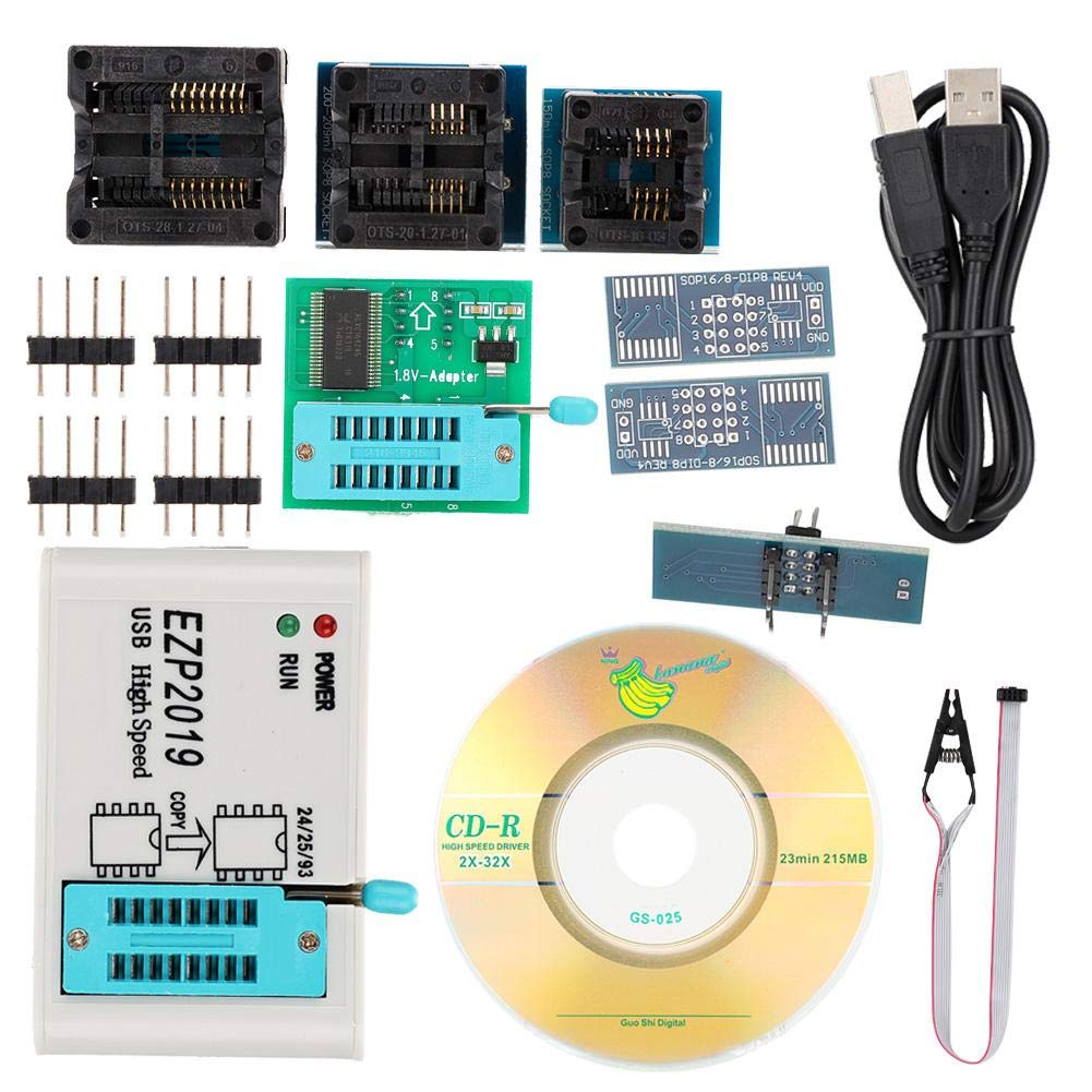 EZP2019 High Speed USB SPI Programmer with 4 Tested Base Support for Block 24 EEPROM, for 25 Flash 93 EEPROM, etc.