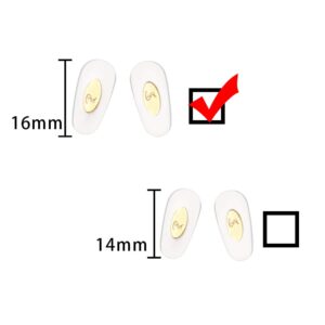 HiCycle2 Replacement Push-in Nose Pads for RayBan RB6335 RB3549 RB4071 RB6336 RB7140 RB8415 Sunglasses Eyglasses Repair-Kits (Gold)