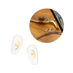 HiCycle2 Replacement Push-in Nose Pads for RayBan RB6335 RB3549 RB4071 RB6336 RB7140 RB8415 Sunglasses Eyglasses Repair-Kits (Gold)