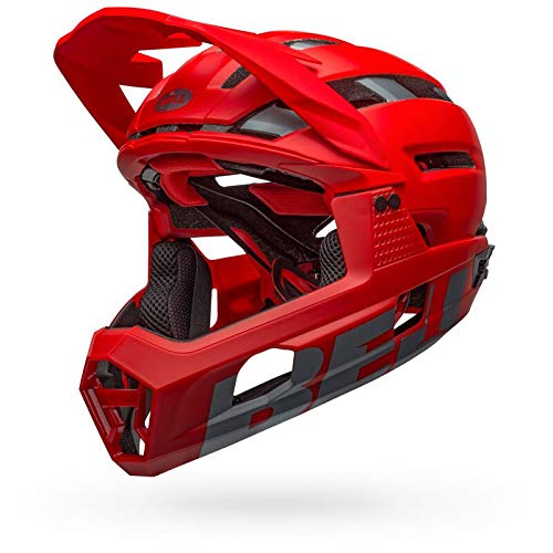 BELL Super Air R MIPS Adult Mountain Bike Helmet - Matte/Gloss Red/Gray (2023), Medium (55-59 cm)