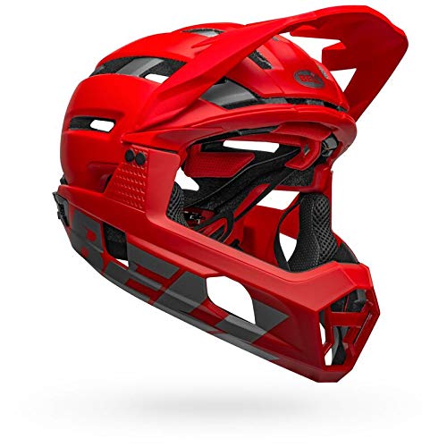 BELL Super Air R MIPS Adult Mountain Bike Helmet - Matte/Gloss Red/Gray (2023), Medium (55-59 cm)