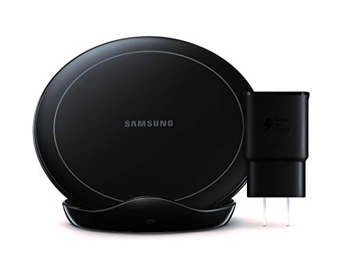 Samsung Qi Certified Fast Charge Wireless Charger Stand (2019 Edition) with Cooling Fan for Select Galaxy and Apple Iphone Devices - US Version