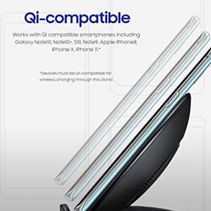 Samsung Qi Certified Fast Charge Wireless Charger Stand (2019 Edition) with Cooling Fan for Select Galaxy and Apple Iphone Devices - US Version