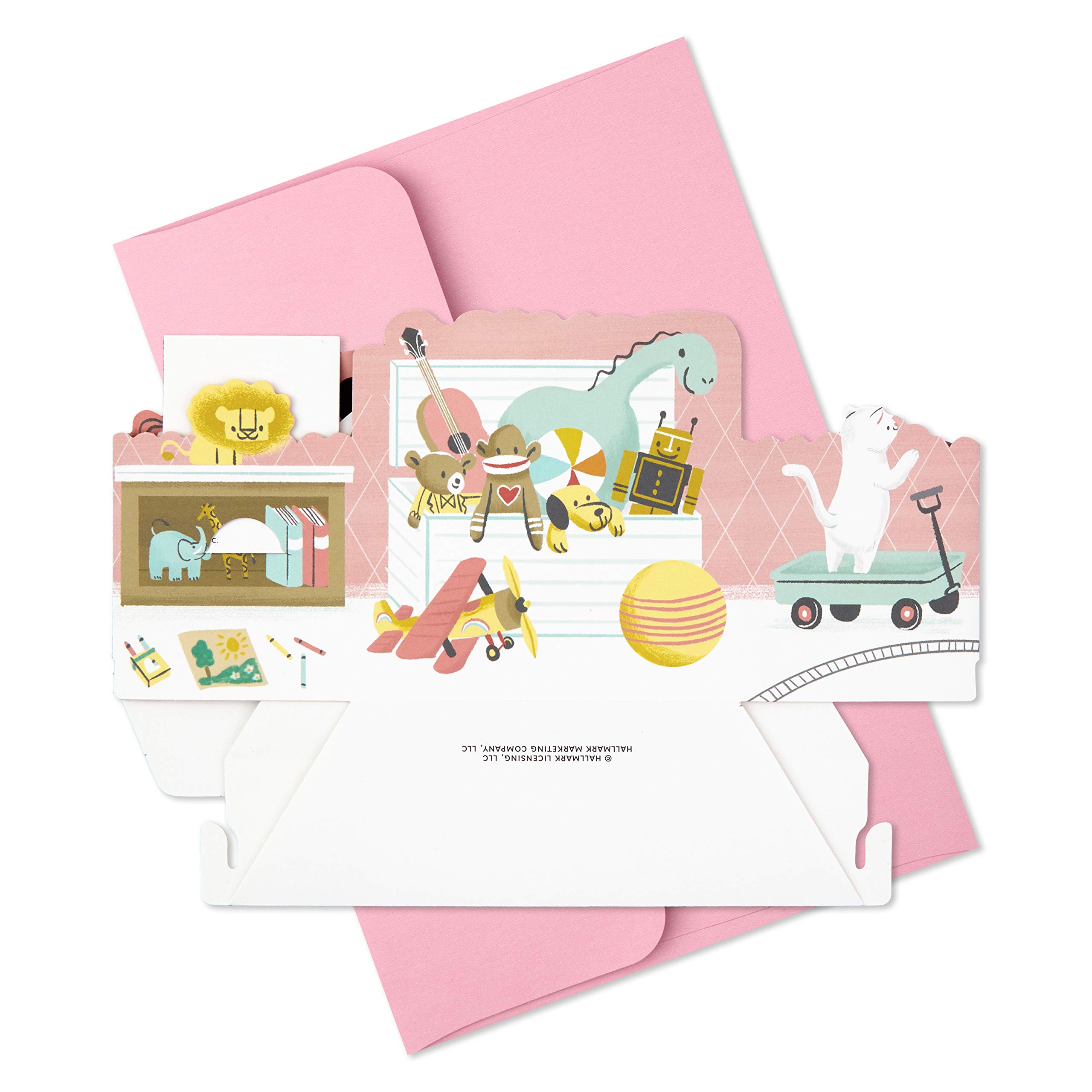 Hallmark Paper Wonder Pop Up Baby Shower Card for Girl (Nursery) Welcome New Baby Girl, Congratulations