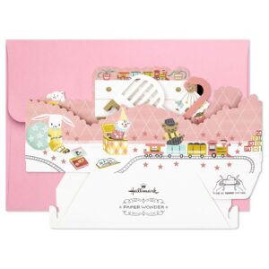 Hallmark Paper Wonder Pop Up Baby Shower Card for Girl (Nursery) Welcome New Baby Girl, Congratulations