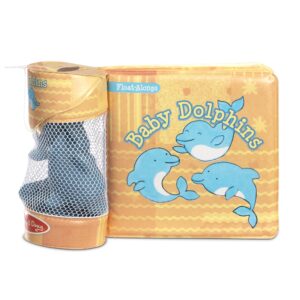 melissa & doug childrenââ‚¬s book - float-alongs: baby dolphins (bath book + 3 floating dolphin toys)