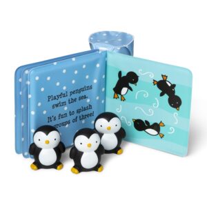 Melissa & Doug Childrenââ‚¬s Book - Float-Alongs: Playful Penguins (Bath Book + 3 Floating Penguin Toys), Small, Multi