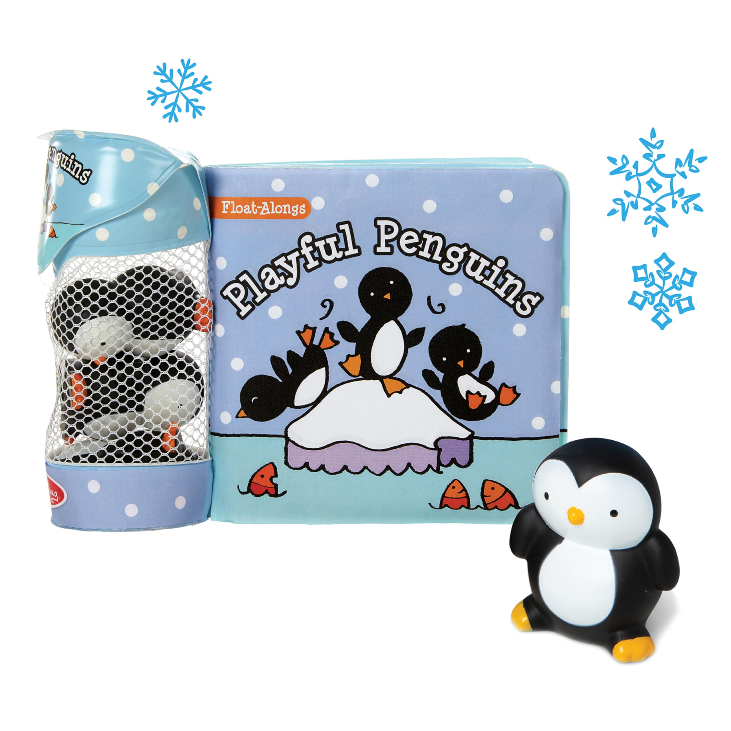 Melissa & Doug Childrenââ‚¬s Book - Float-Alongs: Playful Penguins (Bath Book + 3 Floating Penguin Toys), Small, Multi