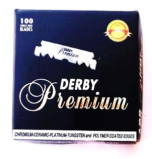 Razor Blades Club Derby-Shark-Treet 300 Quality Single Edge Razor Blades Sampler (3 different brands)