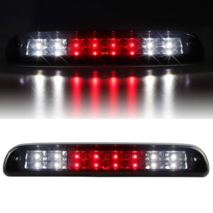 led 3rd brake light, waterproof cargo lamp high mount stop light fit for ford f250 f350 super duty (99-16), for explorer (01-05), for ranger (93-11), for mazda (94-10) (black housing smoke lens)