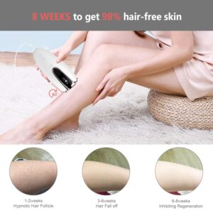 Hair Removal, Painless Permanent Light Hair Remover Device,IPL Hair Removal System for Wholebody Home Use for Light Skin,Non Rechargeable GOZYE