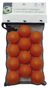 jef world of golf high impact foam balls, orange