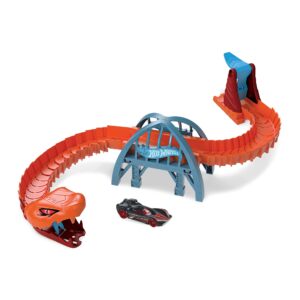 hot wheels creature attack playsets, cobra bridge, multi