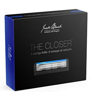 Jack Black The Closer 5-Blade Cartridge Razor Refills, 8 Count