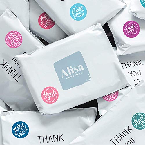 Thank You Stickers Roll of 1000 1.5 Inch 8 Designs Thank You Sticker Small Business Thank You Stickers Pink Thank You Stickers for Packaging Stickers Thank You Large Thank You Stickers