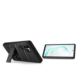 Zizo Bolt Cover - Case for Samsung Galaxy Note 10 & Kickstand and Holster (Black