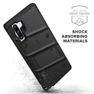 Zizo Bolt Cover - Case for Samsung Galaxy Note 10 & Kickstand and Holster (Black