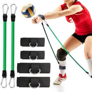 tobwolf volleyball training pass rite aid resistance band, elastic pull rope exercise resistance bands, volleyball jump bounce drills rope agility training prevent excessive upward arm movement