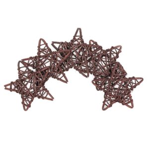 natural wicker rattan stars for home garden wreath tree decoration home garden diy craft art wedding decoration 20 pcs(9cm)