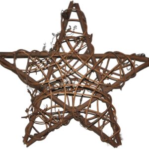 Natural Wicker Rattan Stars for Home Garden Wreath Tree Decoration Home Garden DIY Craft Art Wedding Decoration 20 Pcs(9cm)