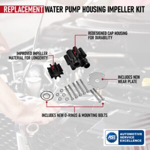 Raw Water Pump Housing & Impeller Kit - Sierra 18-3150,Quicksilver 807151A14,Mercury 46-807151A14,46-807151A7 - Mercruiser Alpha & Bravo 4.3,5.0,5.7,6.2,7.4,8.2L V6/8 Engines - Marine Inboard Repair