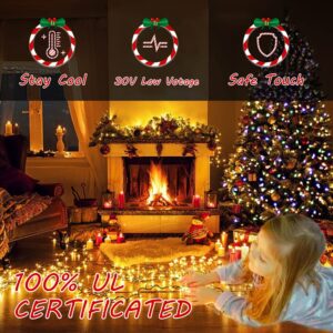 Christmas Lights Outdoor, 105FT 300 LED Christmas Tree Lights Indoor with 8 Modes, End-to-End Plug, UL Certified, Waterproof Fairy String Lights for Xmas Tree Decorations Garden Party(Warm White)