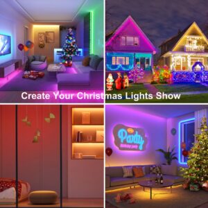 LE LED Strip Lights, Christmas Decorations, 32.8ft WiFi Smart RGB Strips, SMD 5050 LED Rope Light, App&Remote Controlled, Alexa Compatible, Tape Light for Bedroom, Home and Kitchen