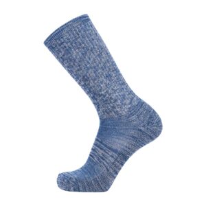 EnerWear 4P 86% Merino Wool Women's Outdoor Hiking Trail Crew Socks (US Shoe Size 4-10, Flower/Dark Grey/Multi)